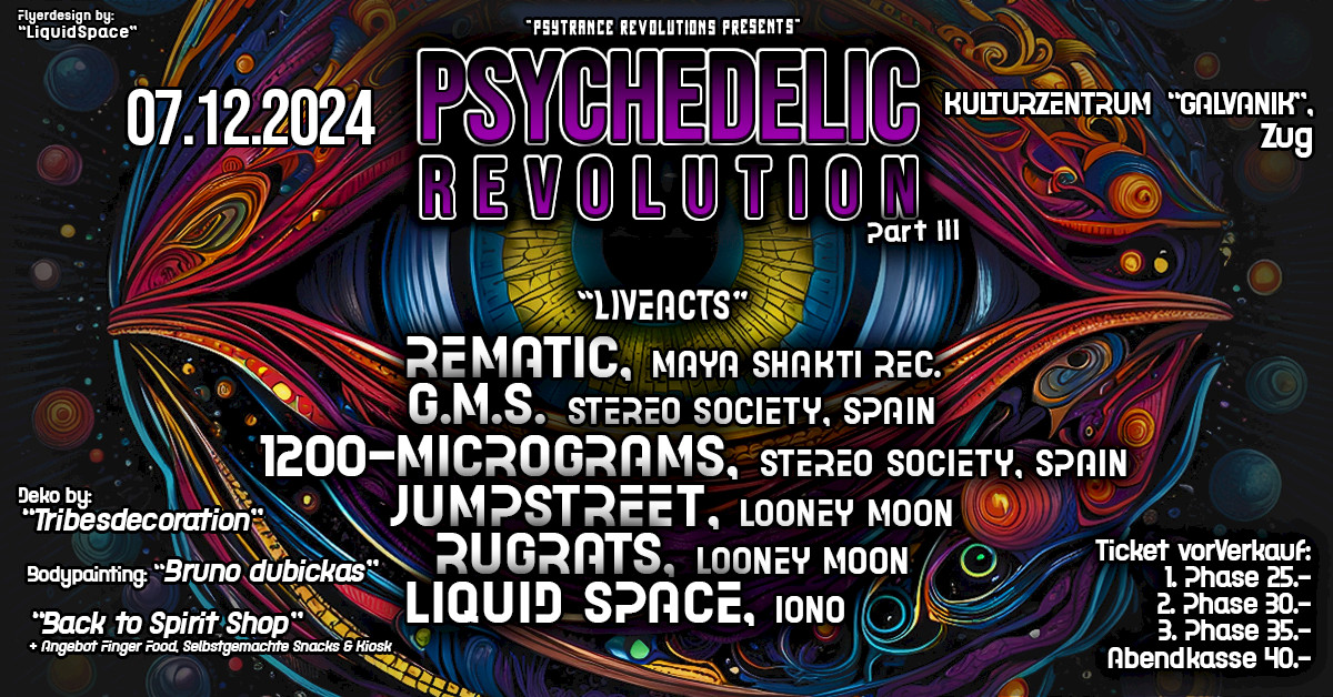 GALVANIK Cultural Center Zug, Switzerland | Psychedelic Revolution Part III